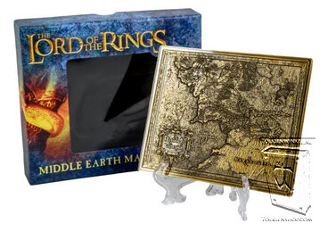 Metal map of Middle-earth