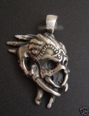 Orc Helmet pendant with cord