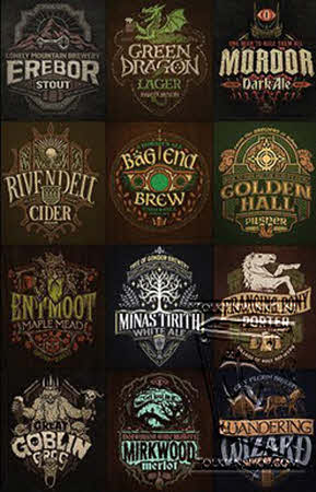 Middle-earth Brews print